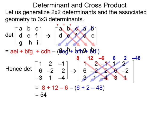 9 determinant and cross product | PPT