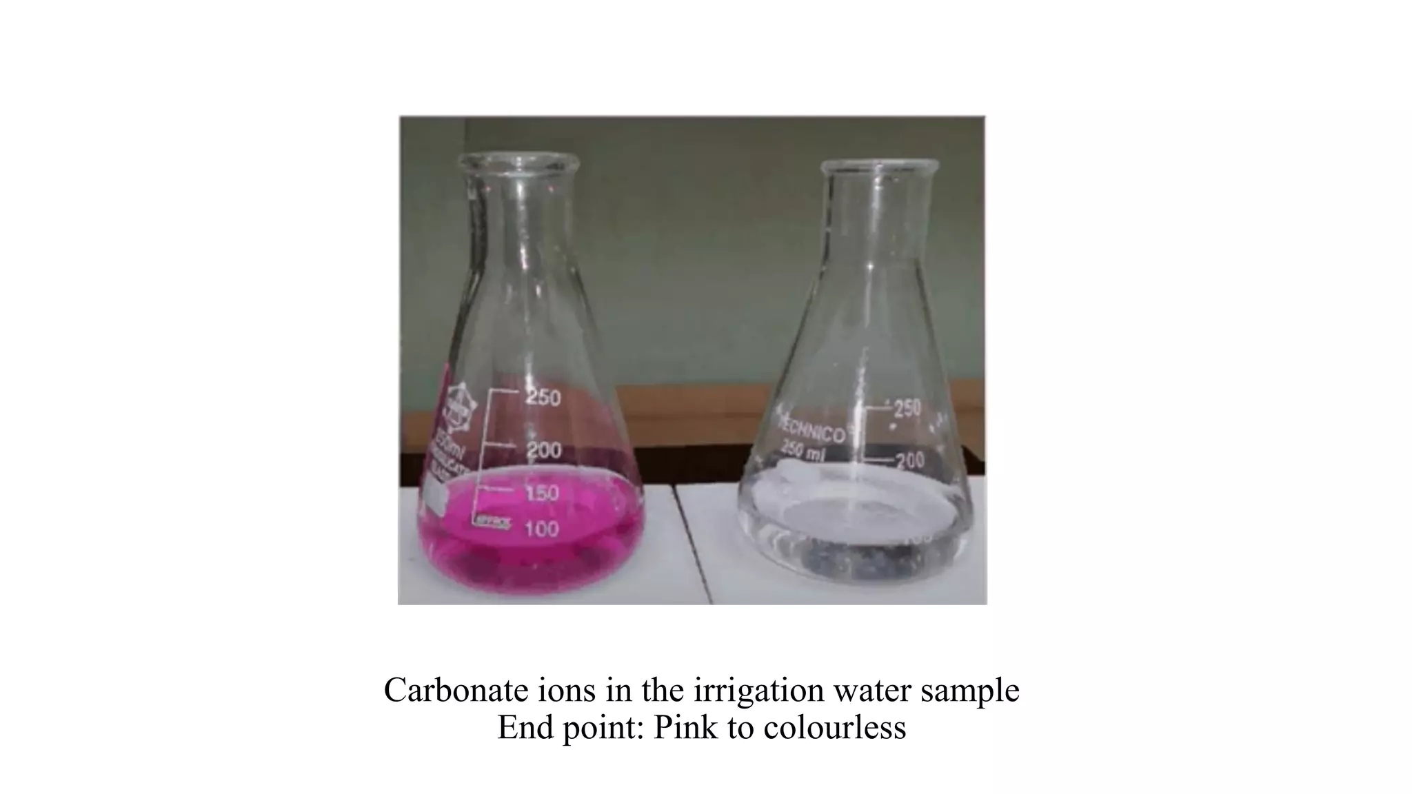 Determination of carbonates and bicarbonates in water sample | PDF