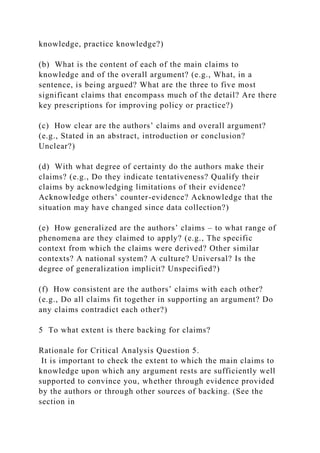 9Developing a Critical Analysis of a TextKeywordsCriti | DOCX