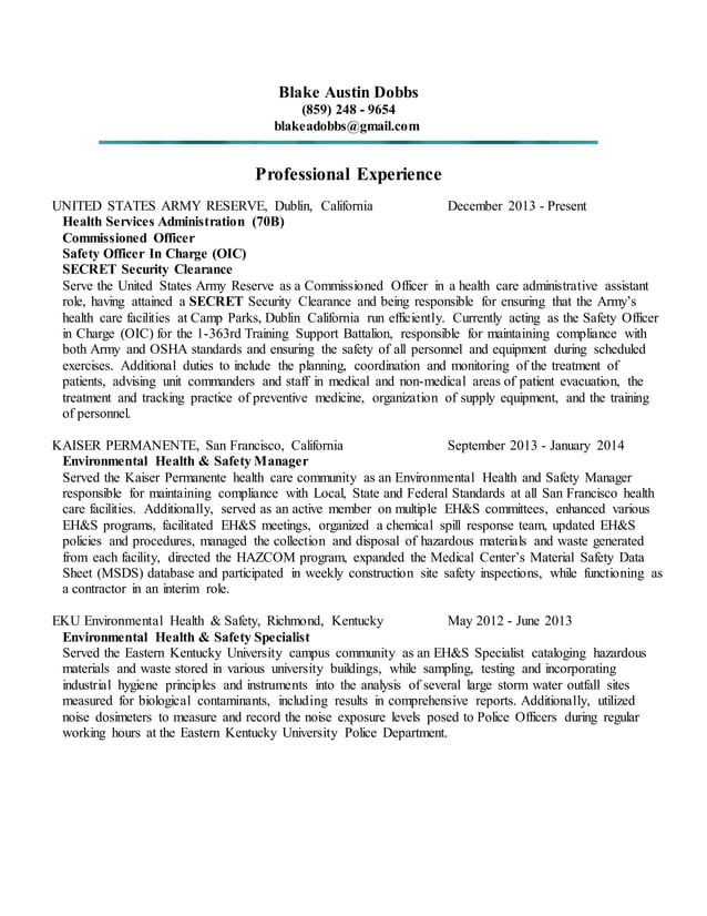 BLAKE DOBBS PROFESSIONAL RESUME | PDF