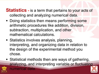 9_Different_Statistical_Techniques.pptx | Physics | Science