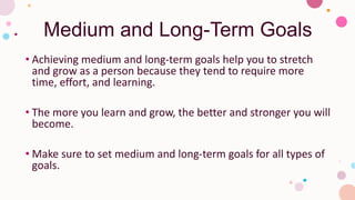 9 different types of goals you should set | PPTX