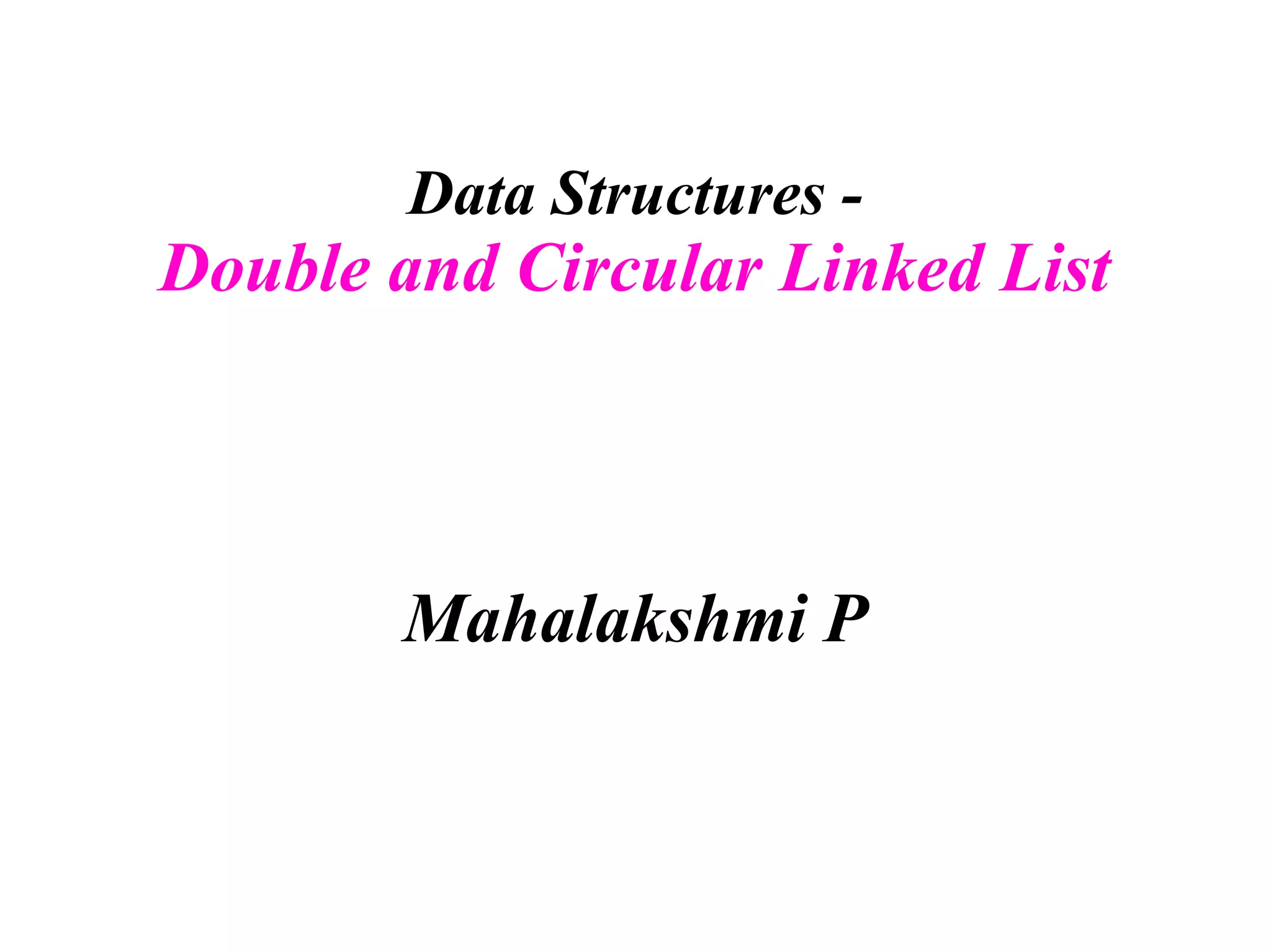 double linked list | PDF