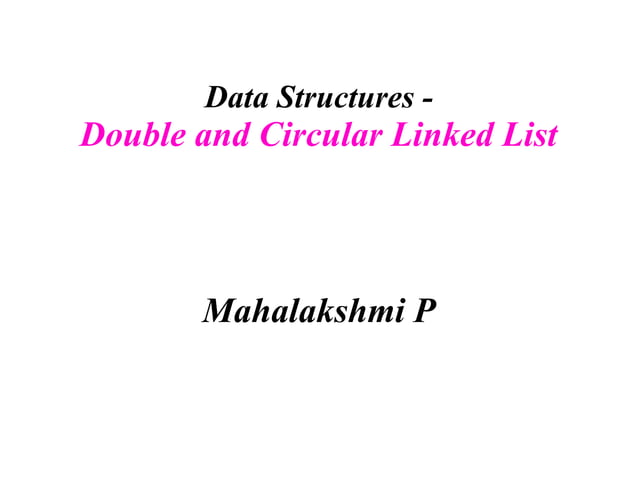 double linked list | PDF