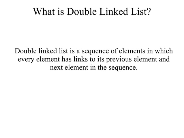 double linked list | PDF