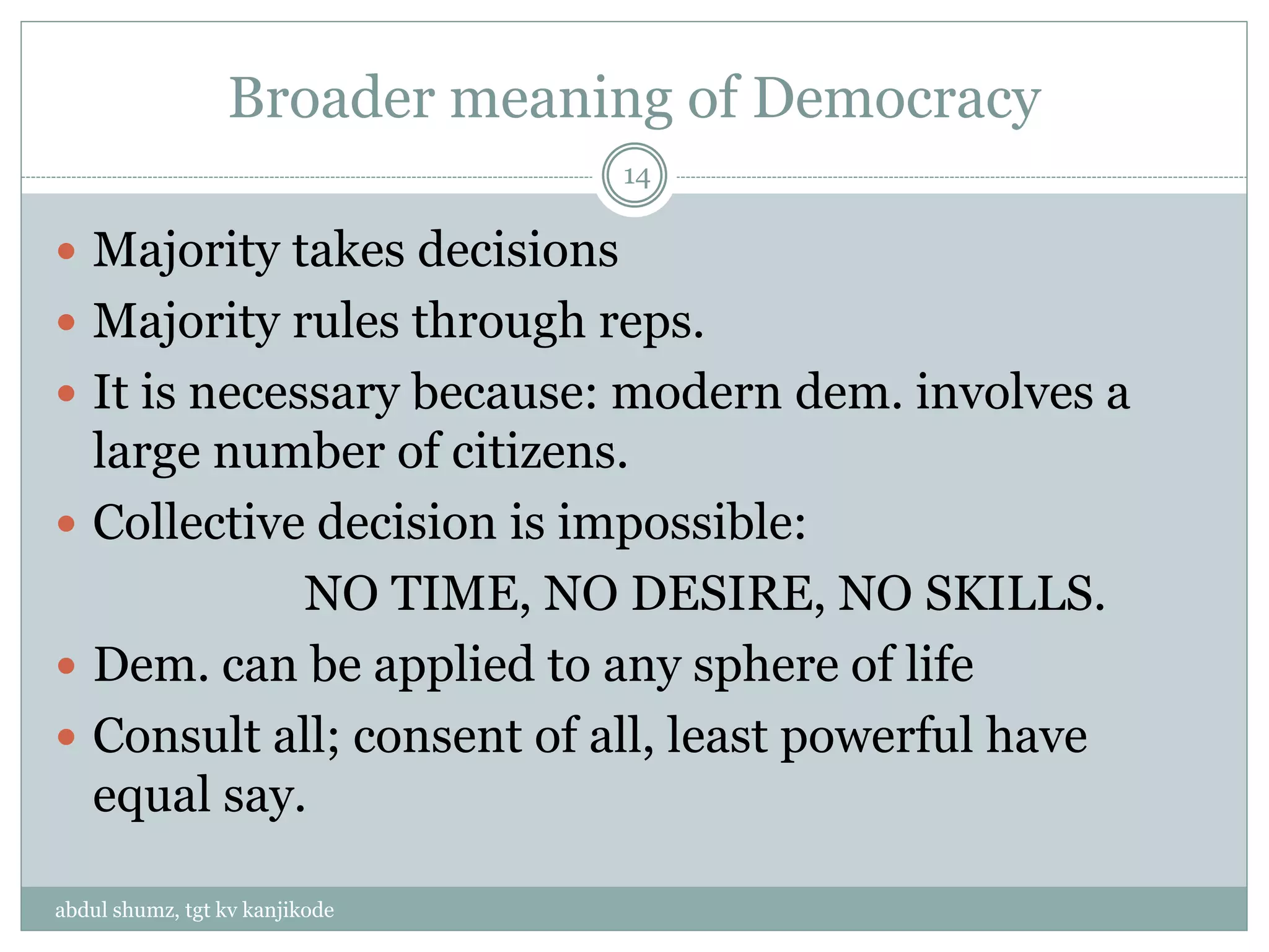 What is democracy? Why democracy? class9 DP- lesson 1, cbse | PPTX