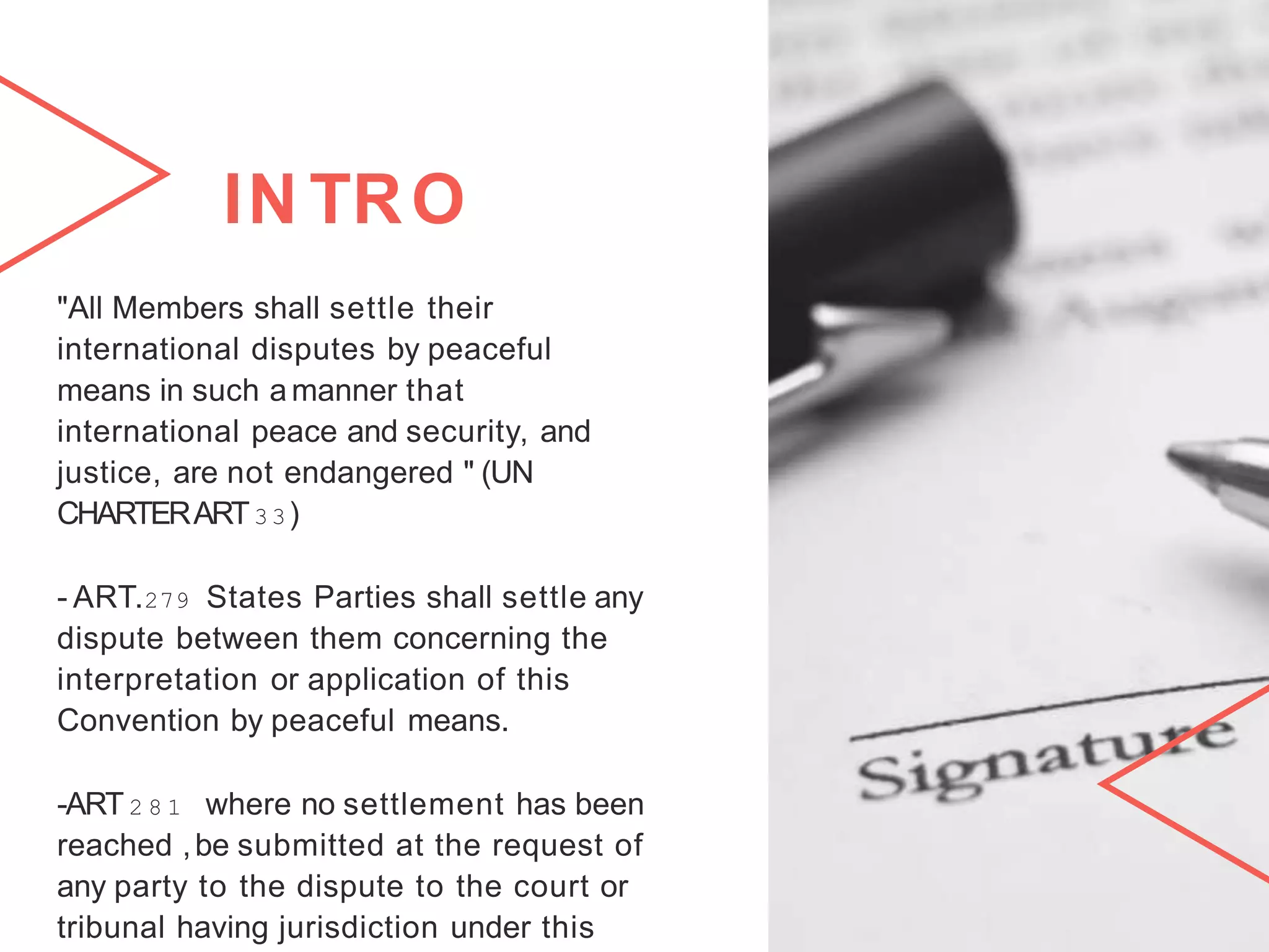 Dispute Settlement of UNCLOS | PPT