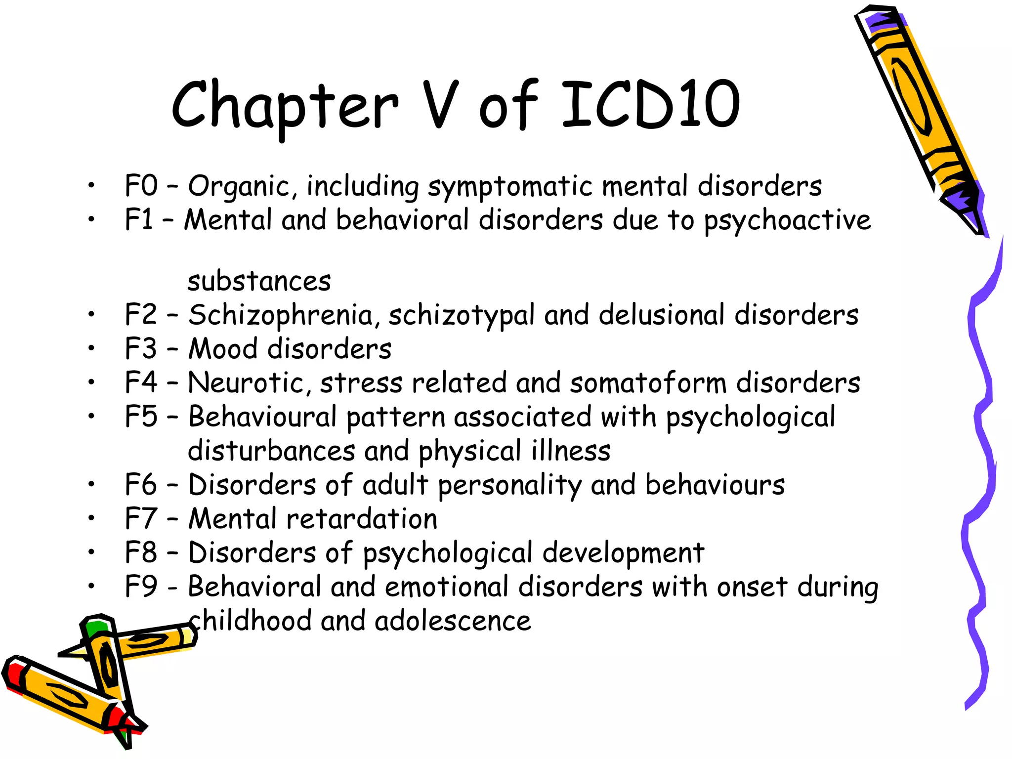 Classification of the psychiatric illness | PPT