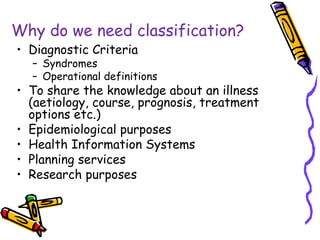 Classification of the psychiatric illness | PPT