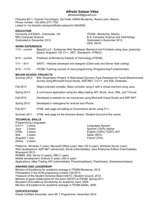 Resume | PDF | Web Development | Internet