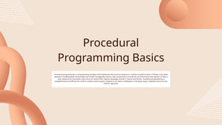 Comparison of OOP with Procedural and Functional Programming | PPT