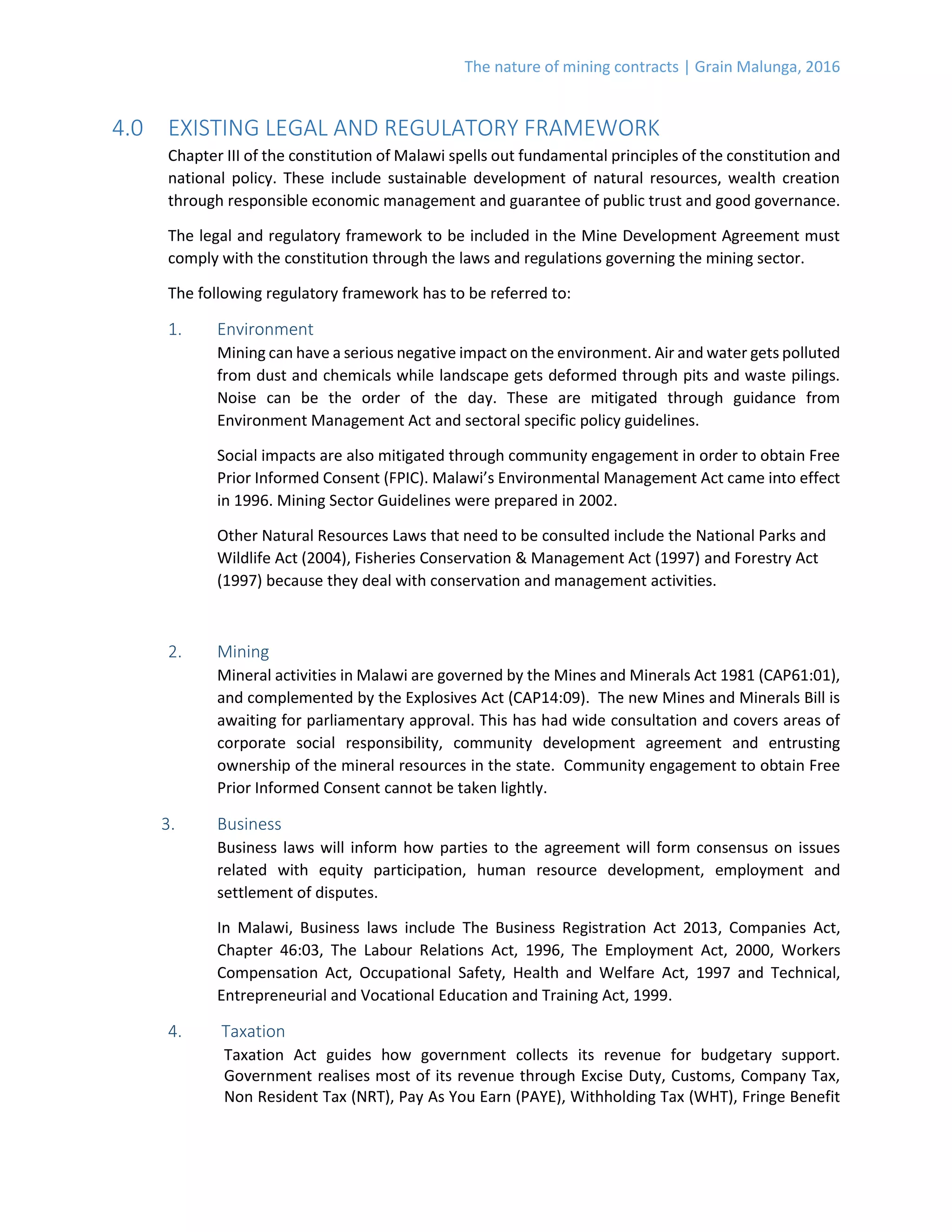 THE NATURE OF MINING CONTRACTS | PDF