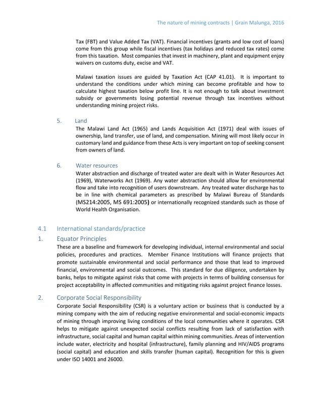 THE NATURE OF MINING CONTRACTS | PDF | Commodities | Economy