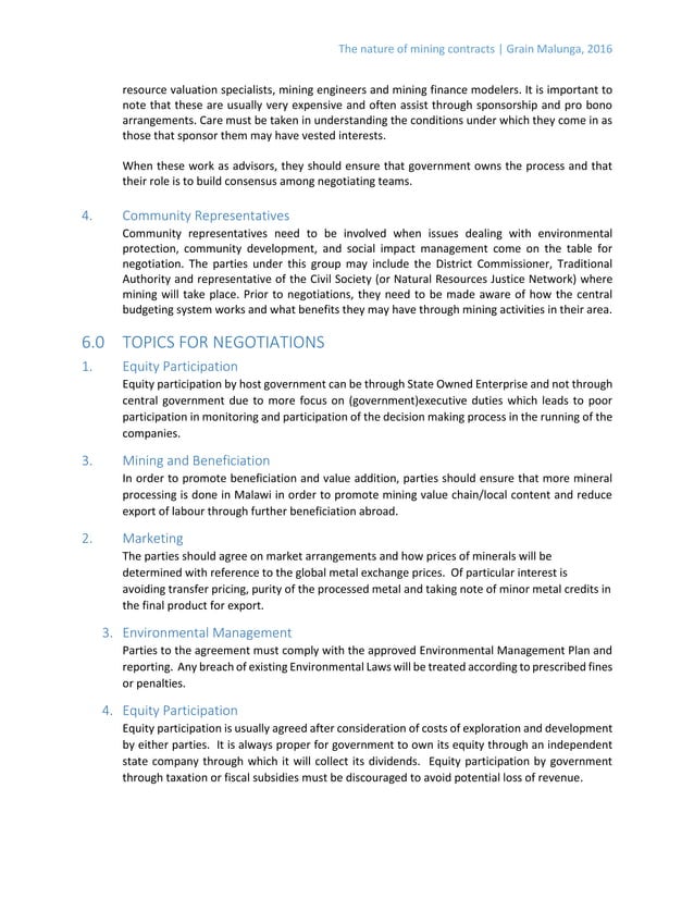 THE NATURE OF MINING CONTRACTS | PDF | Commodities | Economy