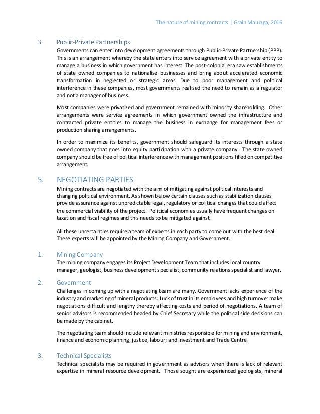 The Nature Of Mining Contracts