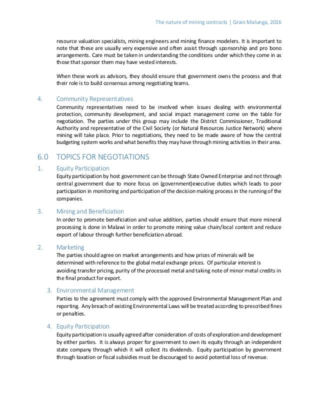 The Nature Of Mining Contracts