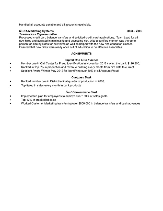 Benji Resume (1) completed | ODT | Business Banking & Finance | Business