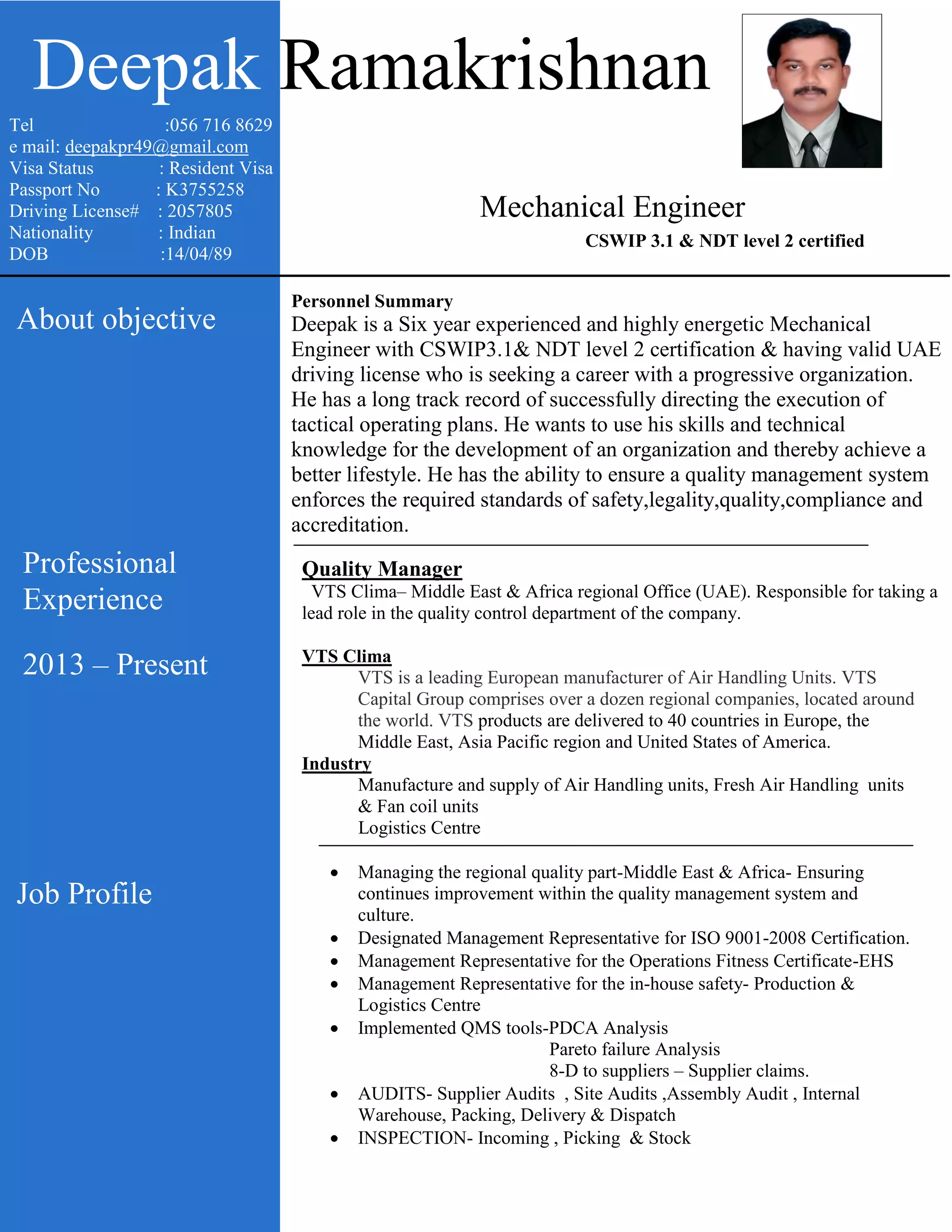 Deepak CV | PDF