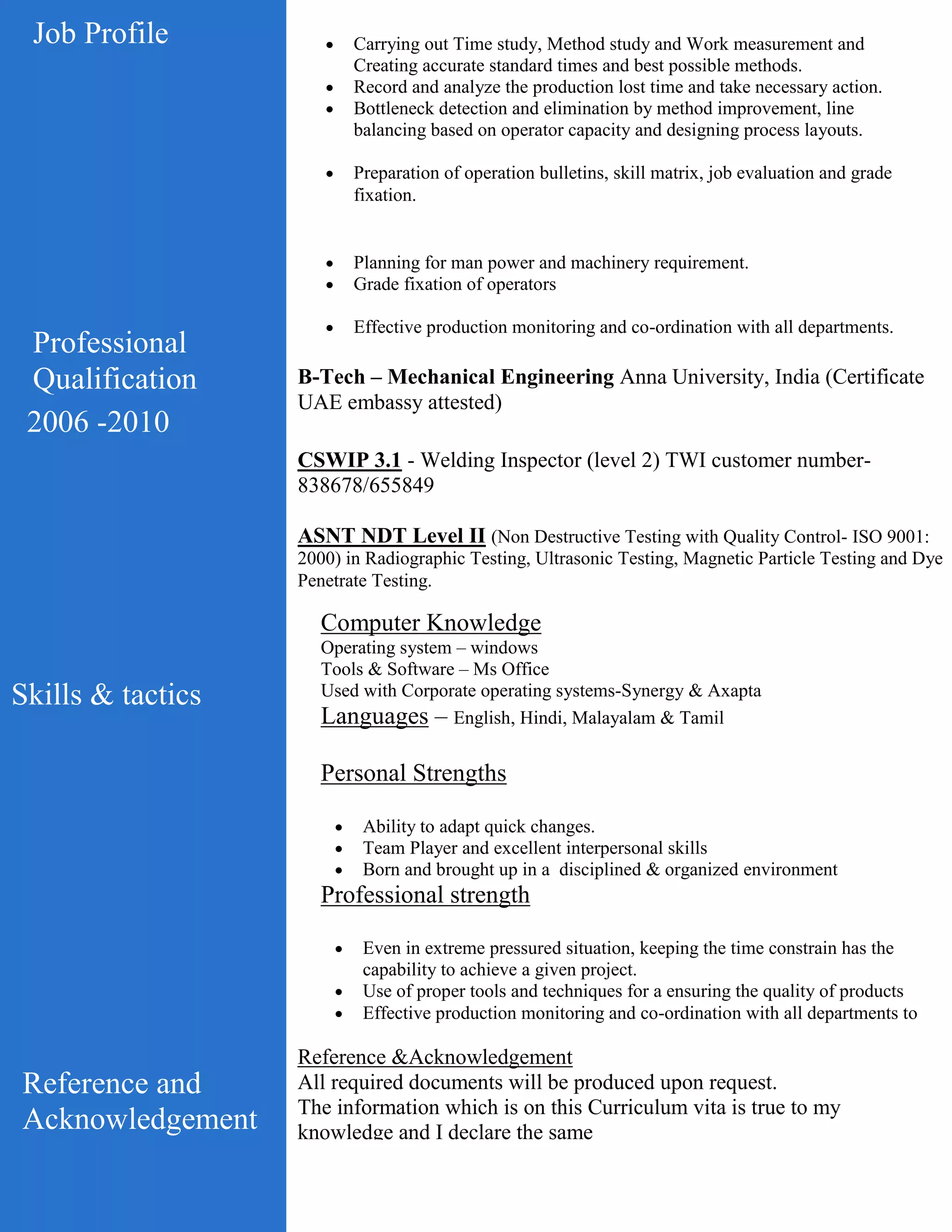 Deepak CV | PDF