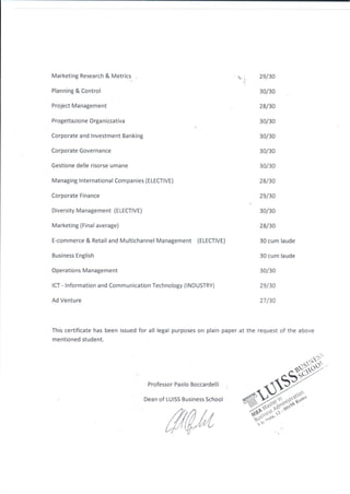 MBA_Transcript of records | PDF