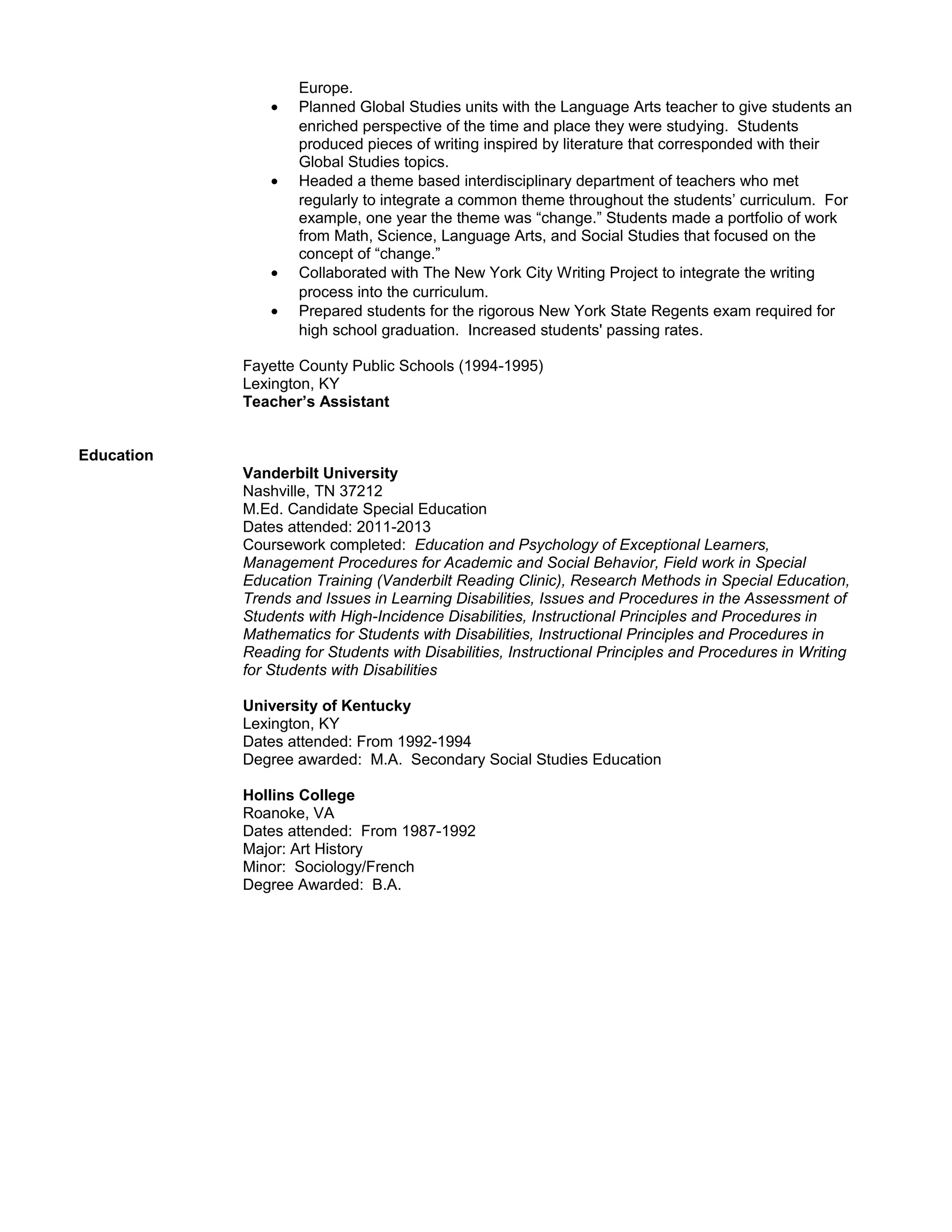 Kress Behen Resume 7 | DOC