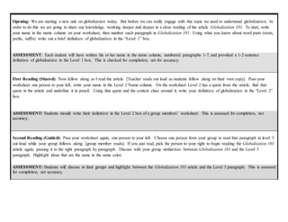 Lesson Plan Closed Reading Grade 9 | DOCX