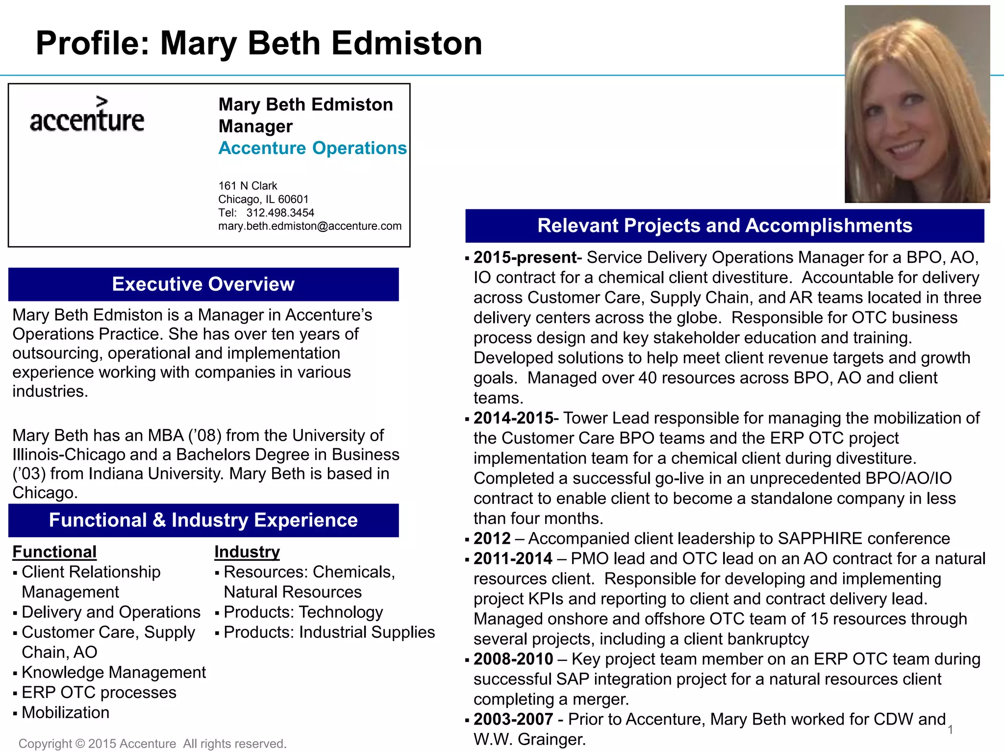Mary Beth Edmiston Profile | PPT