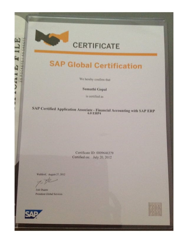 sap fi certification copy | PDF