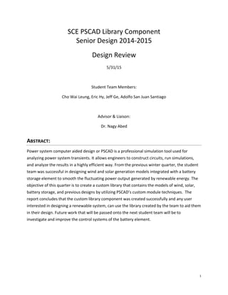 PSCAD Final Report | PDF