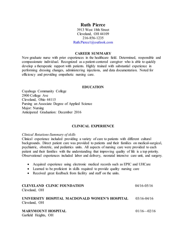 Ruth Resume 2016 | DOCX | Healthcare Industry | Industries