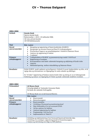 CV - Thomas Dalgaard | PDF