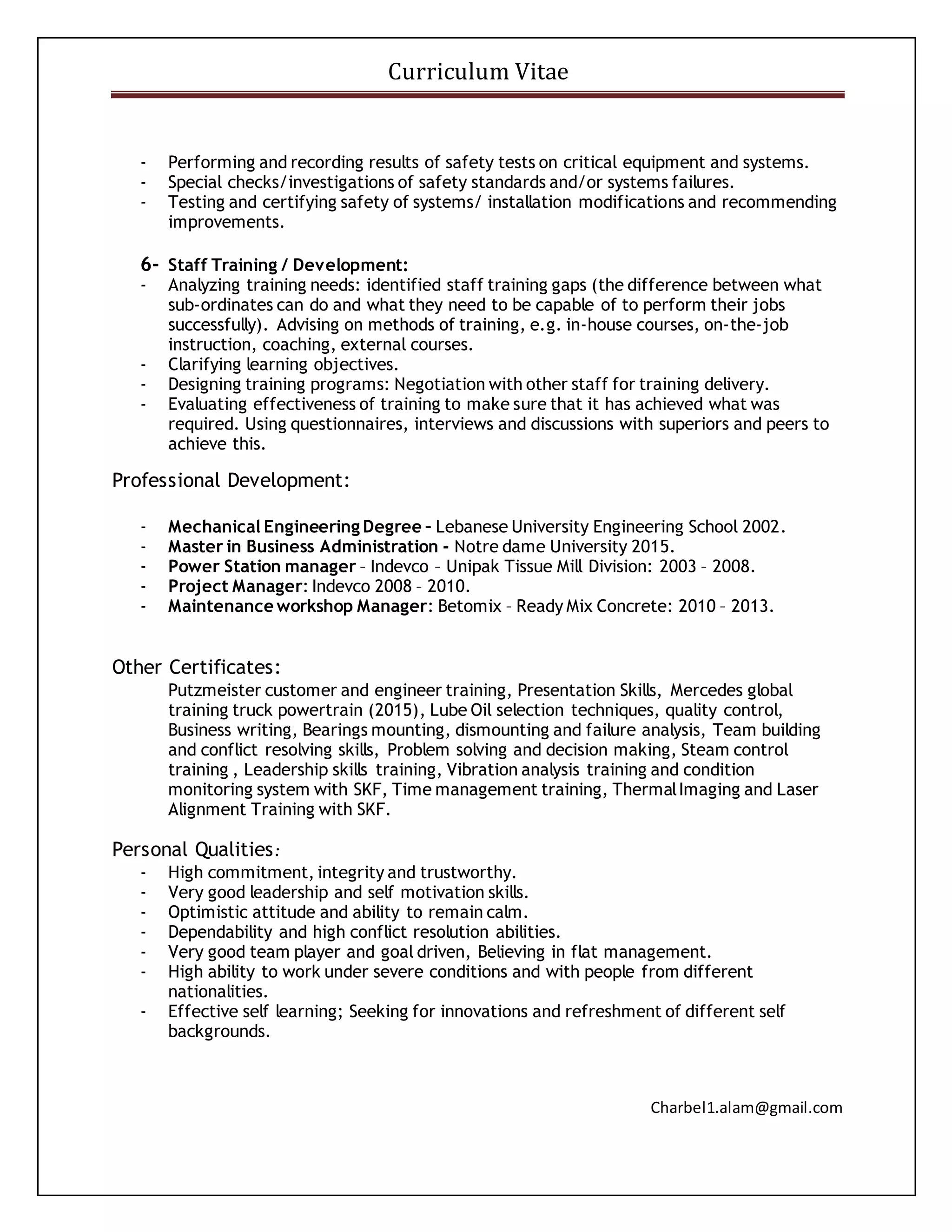 CV Charbel Alam | DOCX