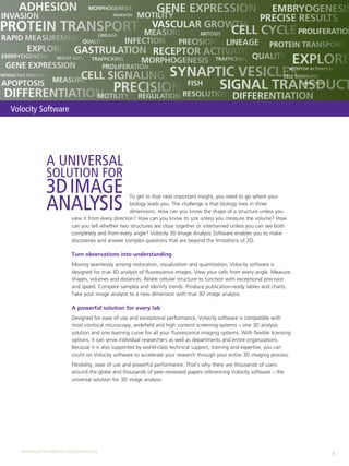 BRO_VolocityBrochure_PerkinElmer | PDF | 3-D Graphics | Computer Software and Applications
