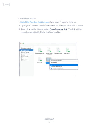 Getting started with dropbox | PDF