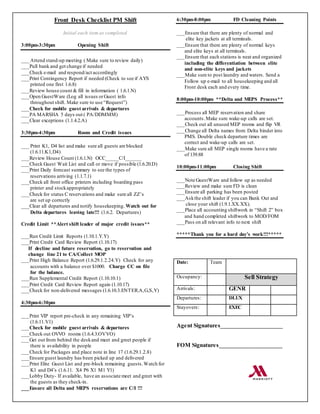 FD PM Checklist 070415 | PDF