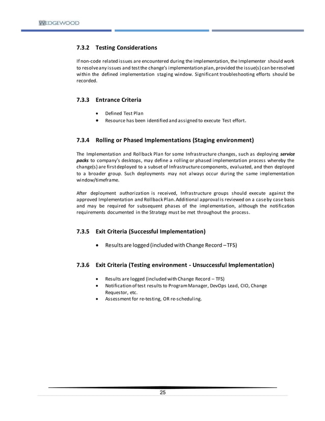 IT Change Management Process Guide & Standards v4.0 | PDF