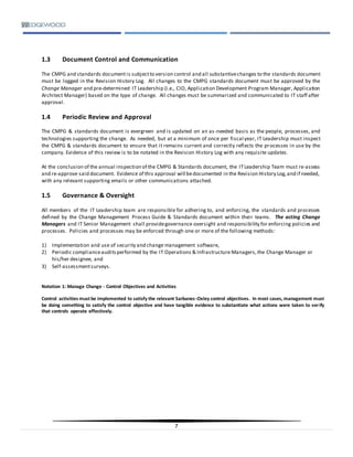 IT Change Management Process Guide & Standards v4.0 | DOCX