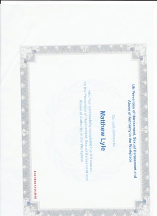 IASC Cert and Prevention of Harassment | PDF