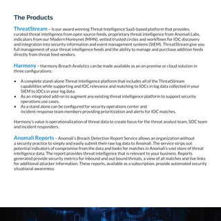 Anomali Product Brochure | PDF