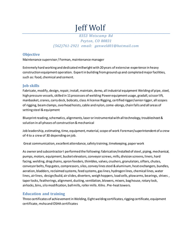 Jeff resume-2016 | PDF