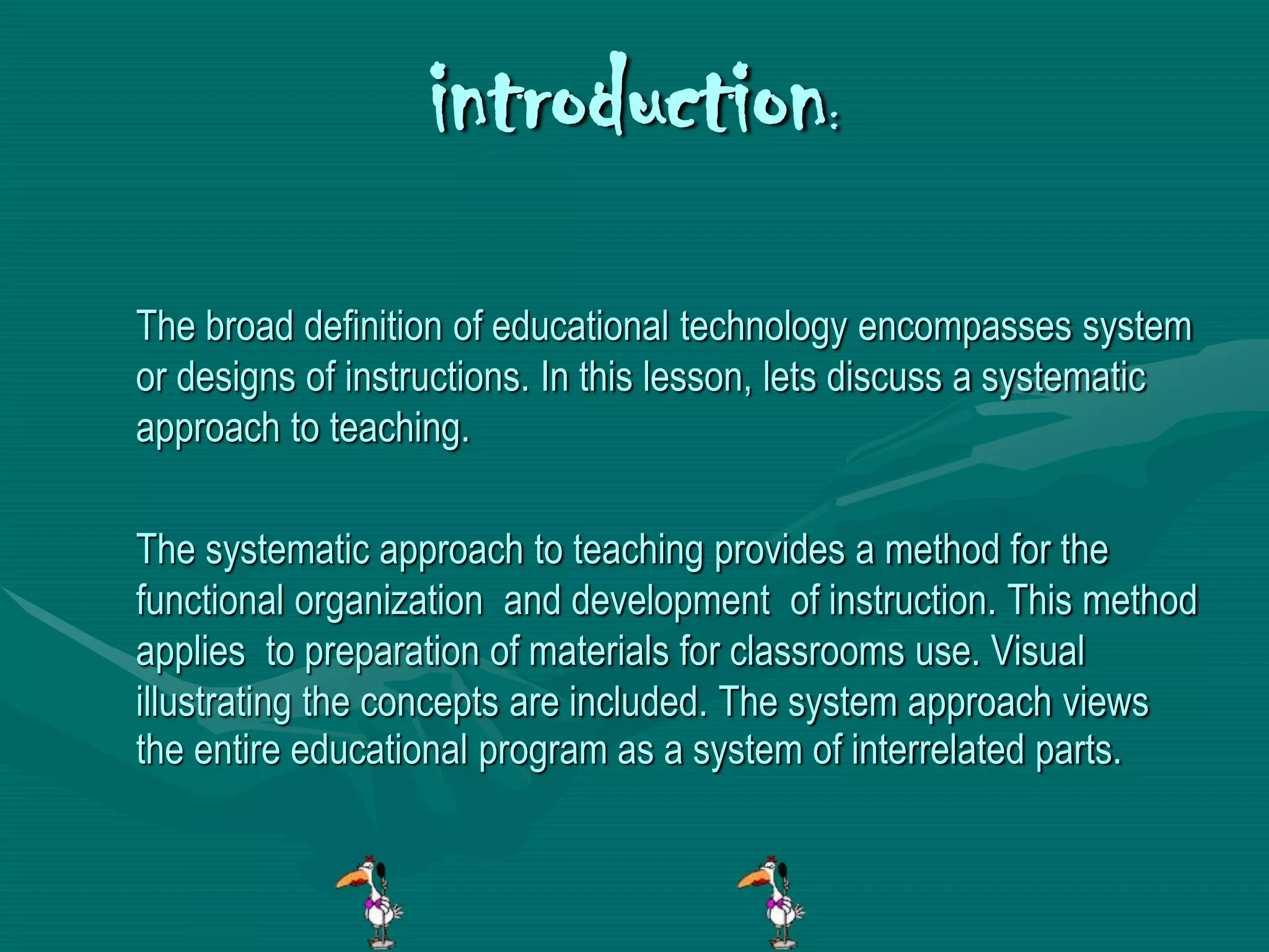 Systematic Approach to teaching | PPTX