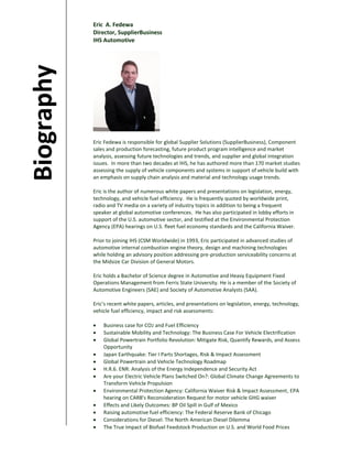 Eric Fedewa_bio | PDF