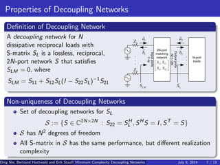 Minimum Complexity Decoupling Networks for Arbitrary Coupled Loads | PDF