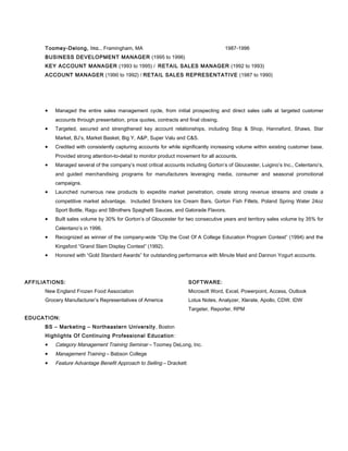 Arthur Brennan 1-4-16 Resume | DOC | Sales | Business