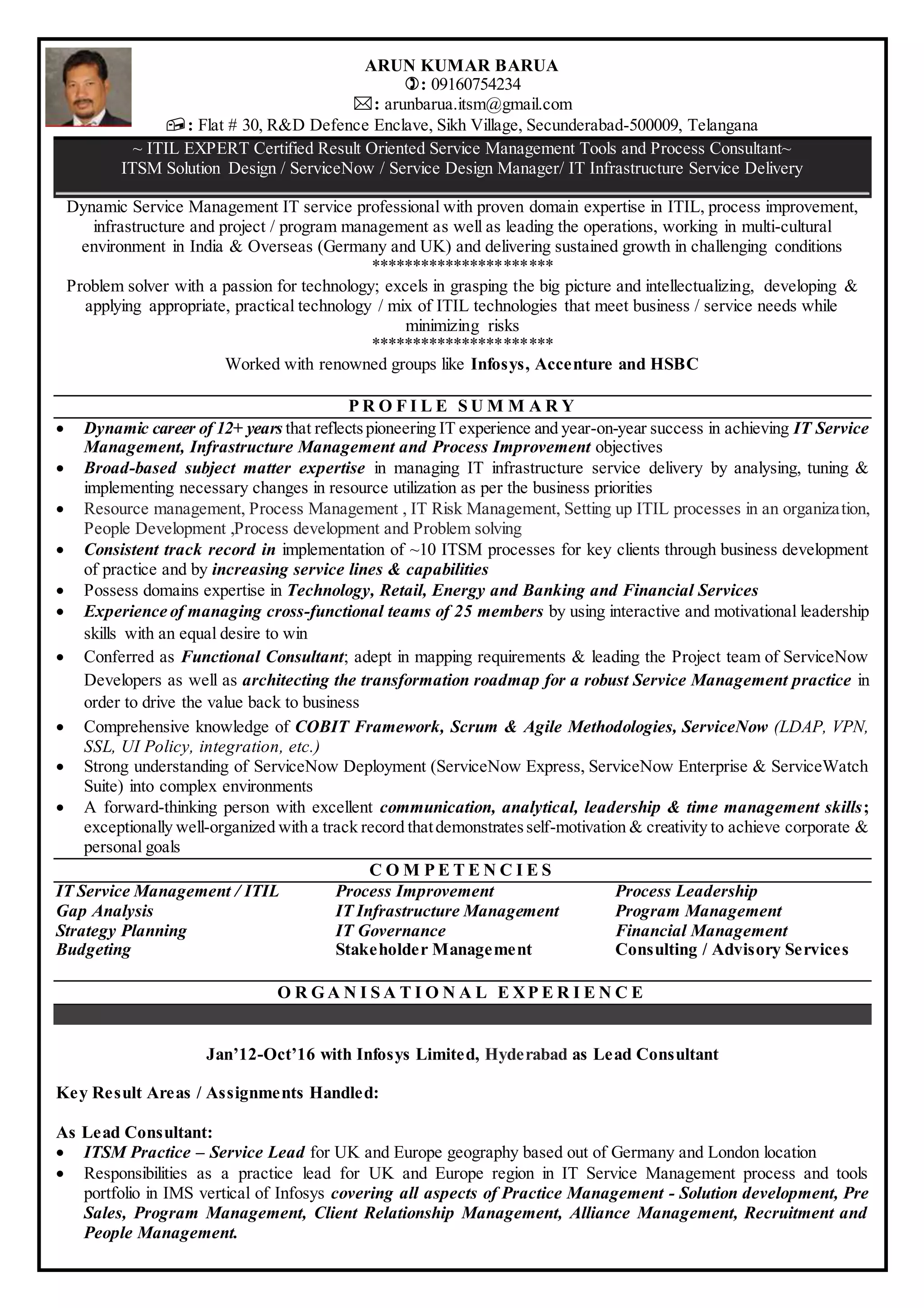 Arun_Barua_ITSM | DOCX