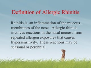 allergic rhinitis | PPT | Lung and Respiratory Health | Diseases and ...