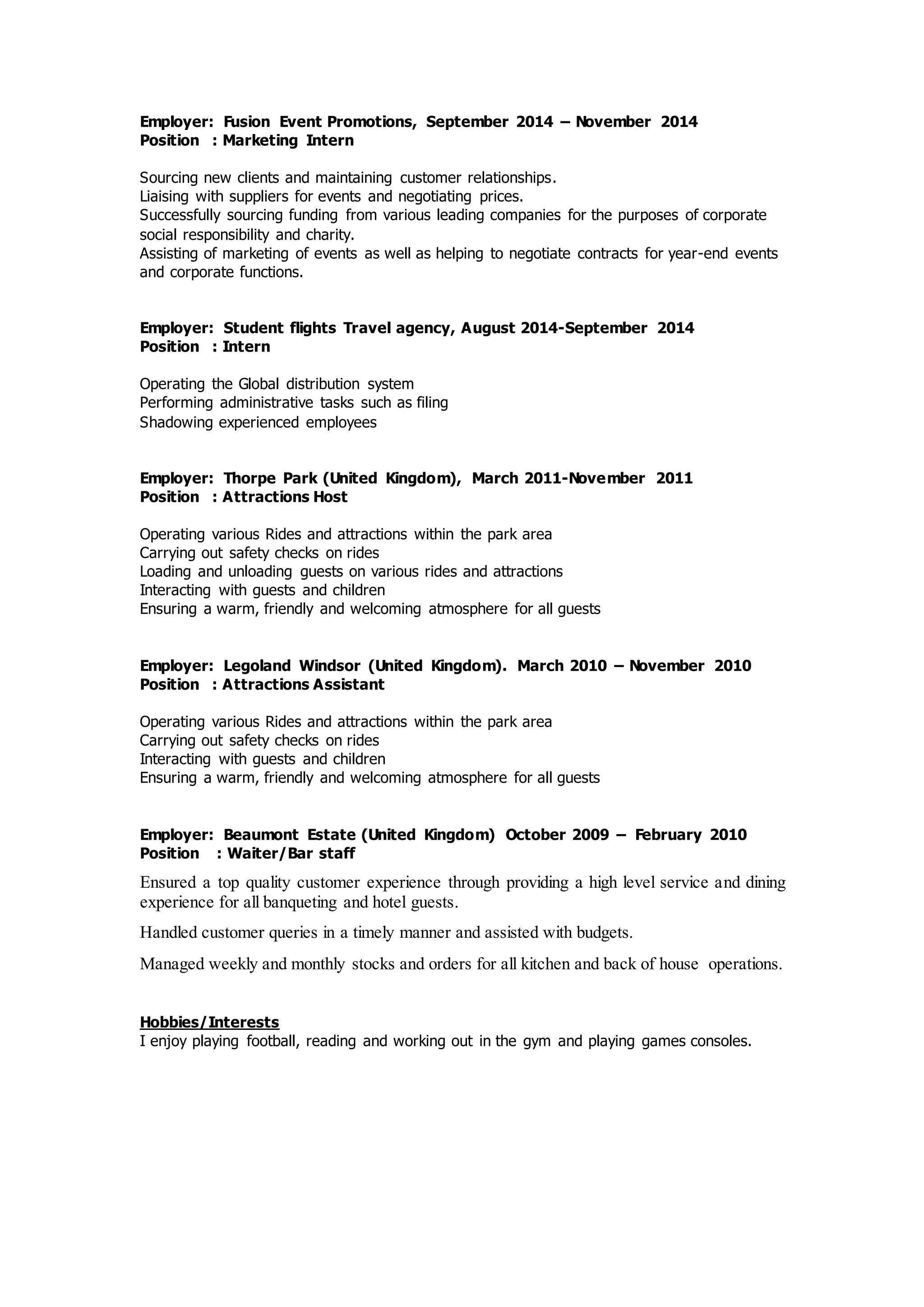 CV with pic 2 | DOCX