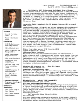 Ron McKenzie Resume | DOCX