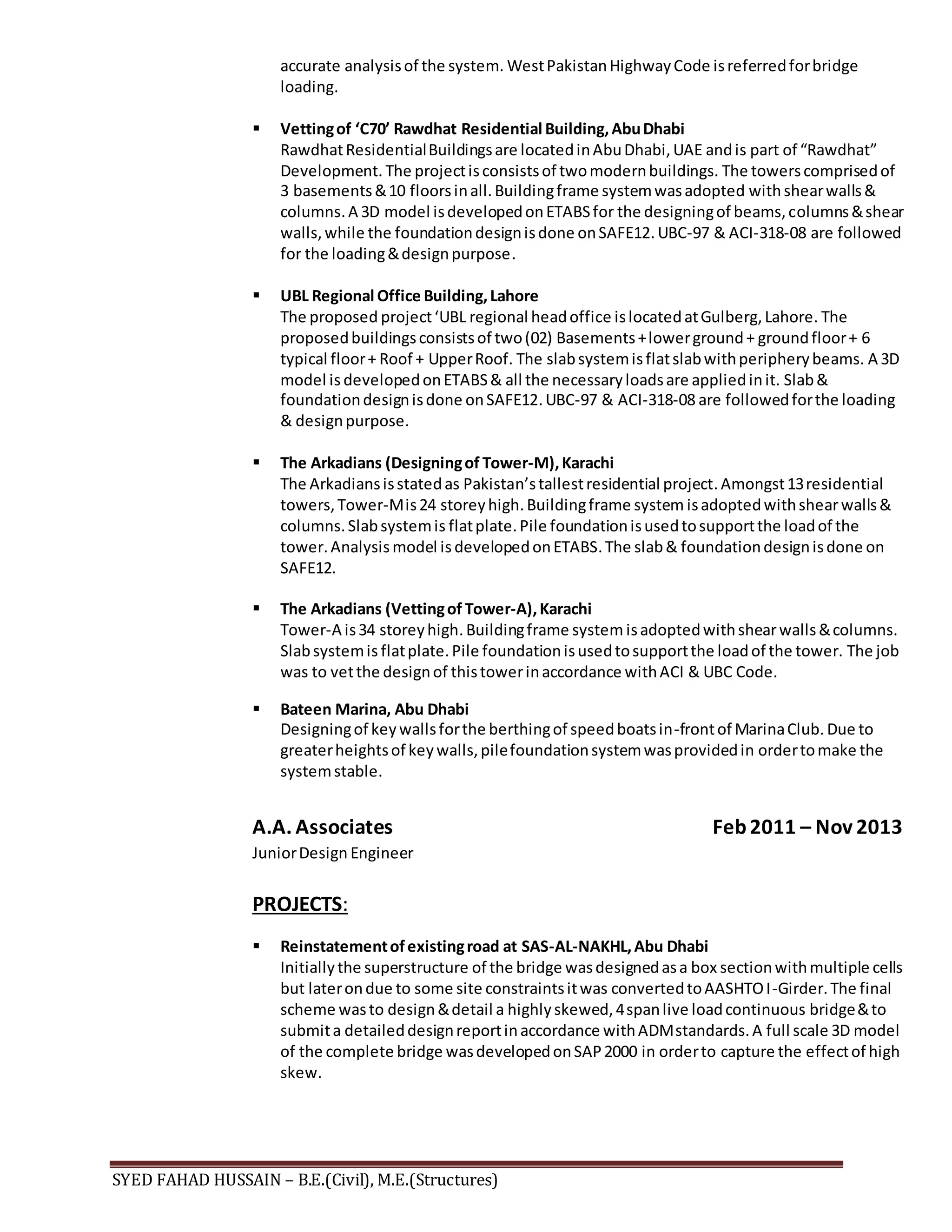 CV SYED FAHAD HUSSAIN | PDF CV SYED FAHAD HUSSAIN | PDF