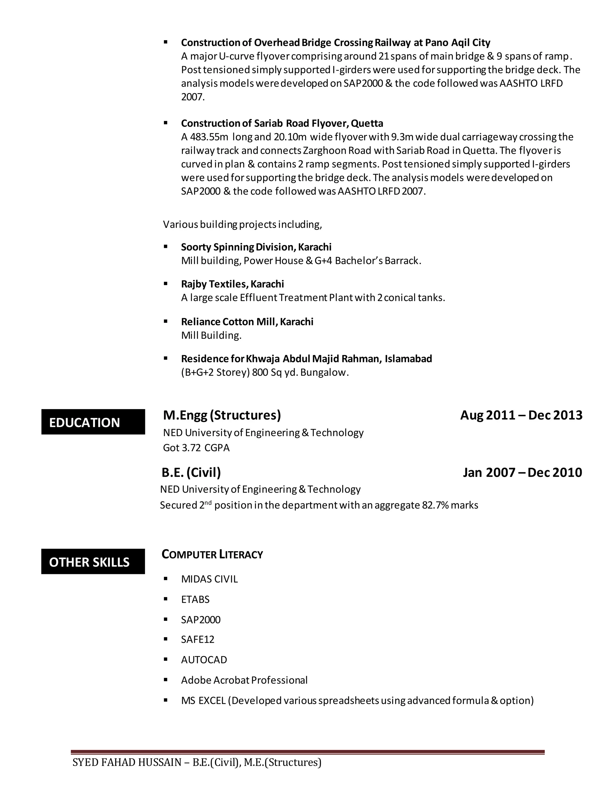 CV SYED FAHAD HUSSAIN | DOCX